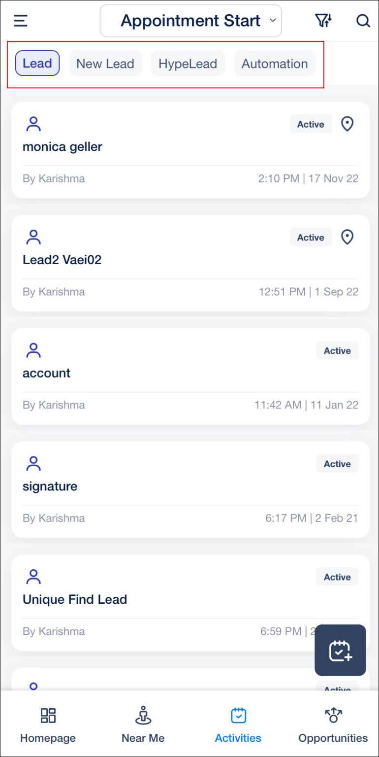 LeadSquared Mobile App Updates - Android (v20.3) - Help & Support