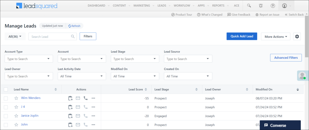 LeadSquared Getting Started Guide for Sales Users - Help & Support