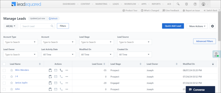 LeadSquared Getting Started Guide for Sales Users - Help & Support
