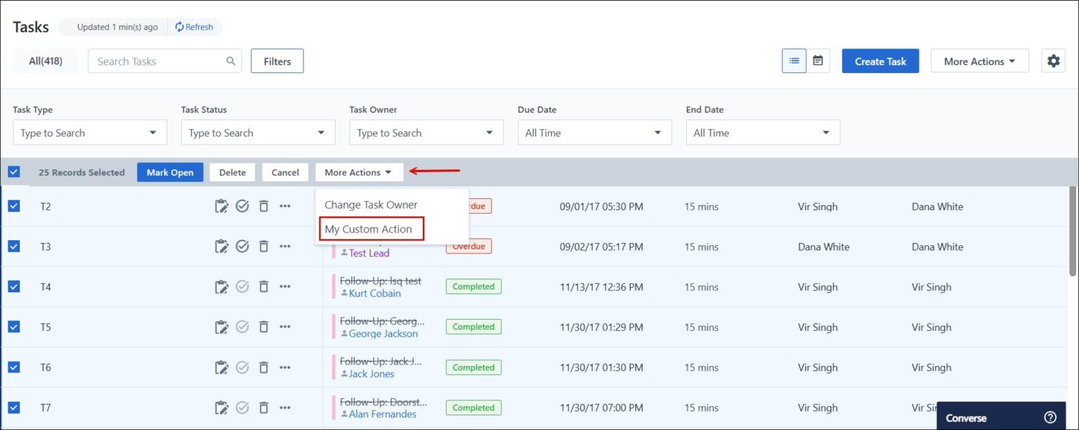 Custom Task Actions Connector - Help & Support