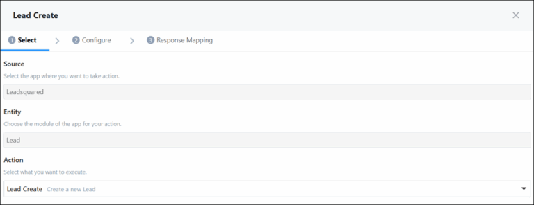 UDS Create Actions - Lead Create Action - Help & Support