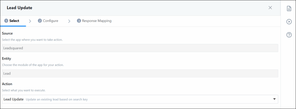 UDS Create Actions - Lead Update Action - Help & Support